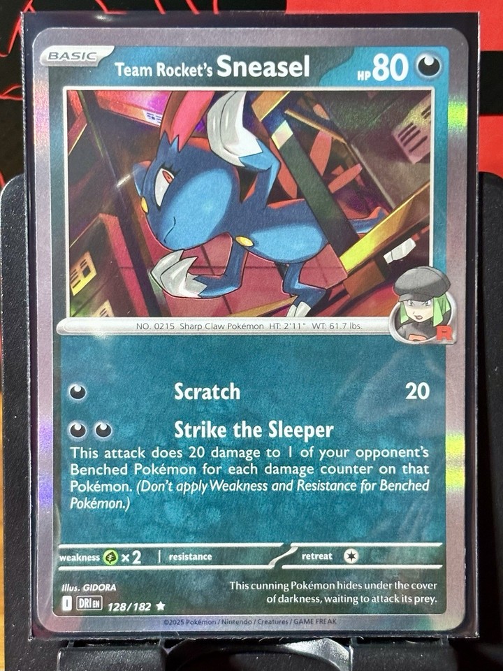 Team Rocket's Sneasel - HOLO - Pokémon TCG - DRI - 128/182 - RARE ~ NM ...