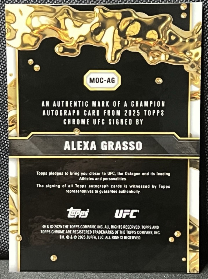 2025 Topps Chrome UFC Mark Of A Champion Alexa Grasso Auto /50 | eBay