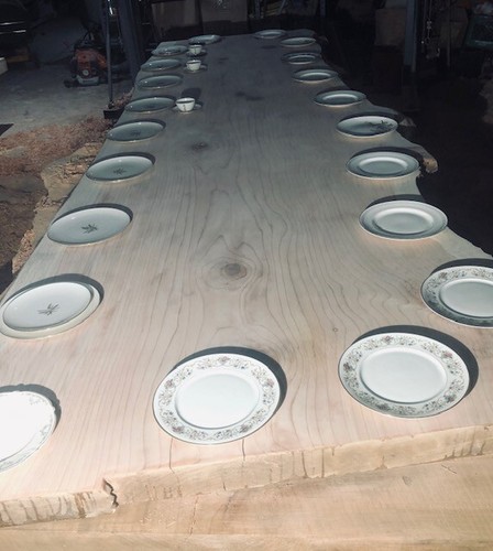 STUNNING HUGE VERY LARGE RED WOOD SEQUOIA CONFERENCE TABLE SLAB | eBay