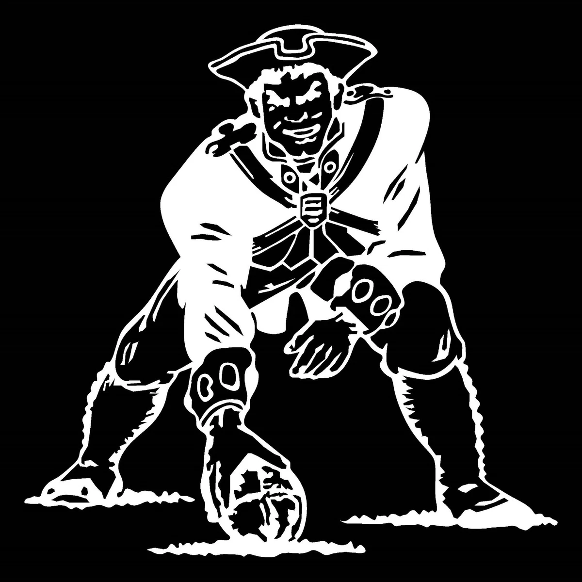 New England Patriots Logo Black And White