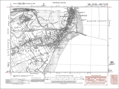 Old map Harwich, Dovercourt, Parkeston, Essex 1938 (31NW) | eBay