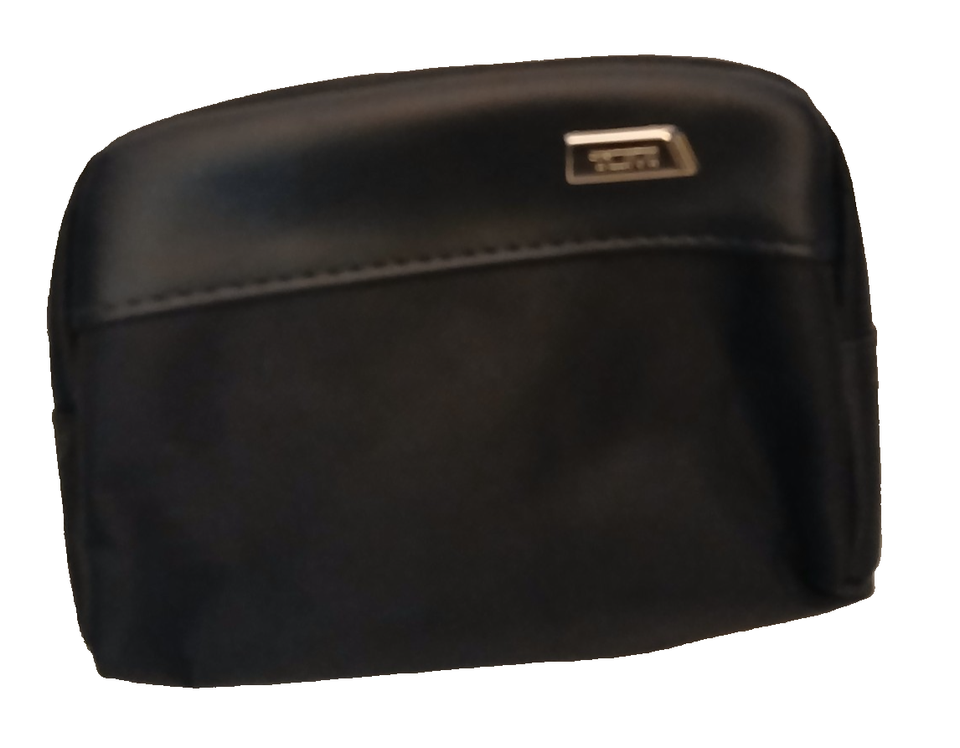 Tumi Black Zip Pouch Soft Travel Case- Toiletry Bag 7" x 4" x 4" | eBay