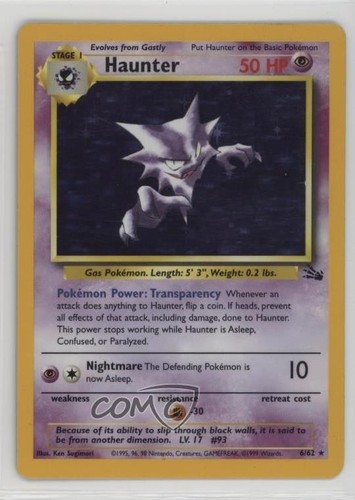 Haunter Holo Pokemon Fossil #6 1999 | eBay