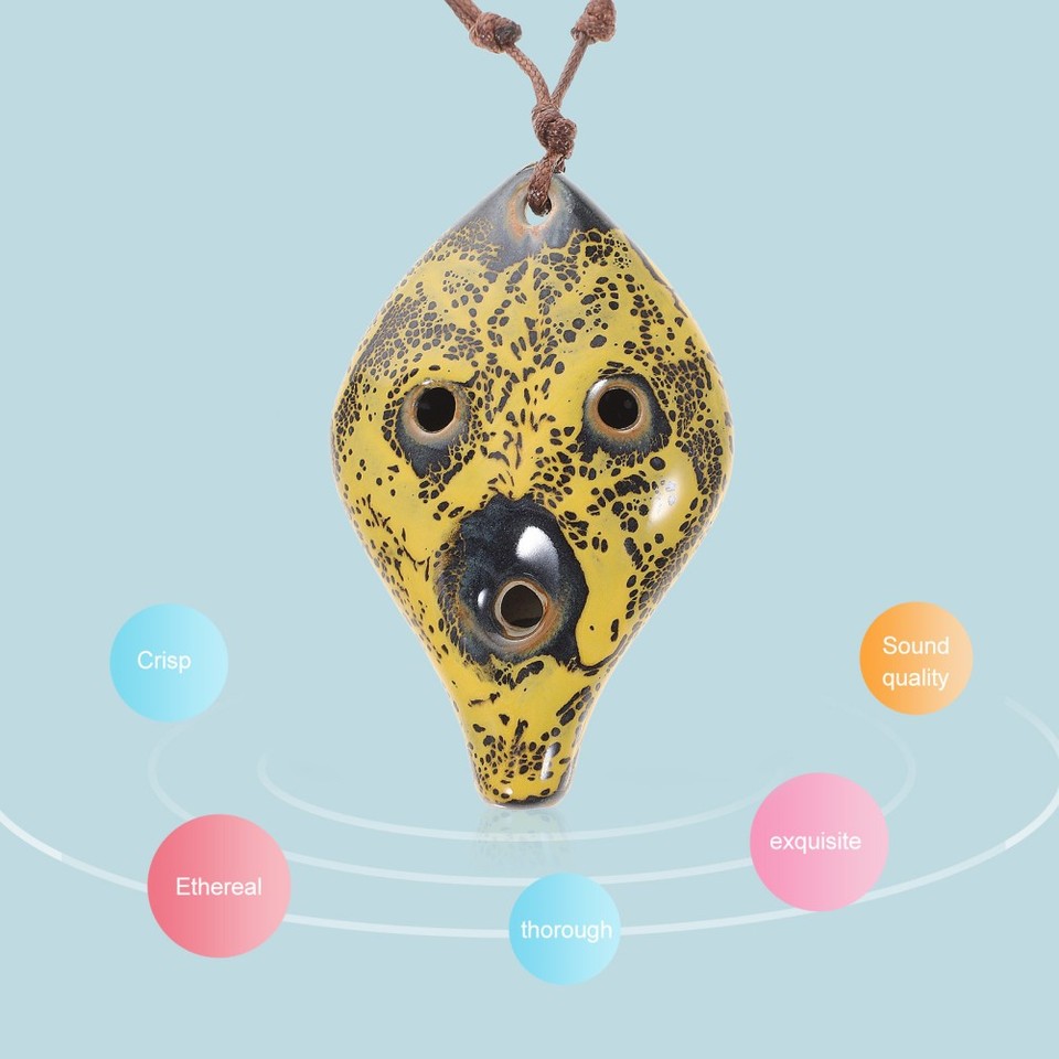 Leaf Shaped Ocarina Exquisite Wind Instrument Beginner 6-hole Ocarina ...