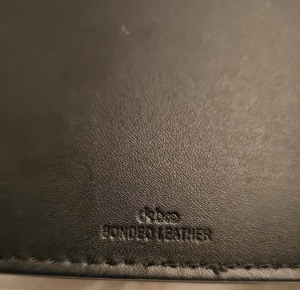 Debco Solutions Black Bonded Leather Padfolio Zip Around 9.5" X 7" | eBay