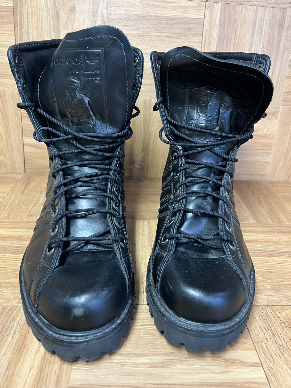 RARE🔥 Adidas X Muhammad ALI Boxing Leather Boots Sz … - Gem