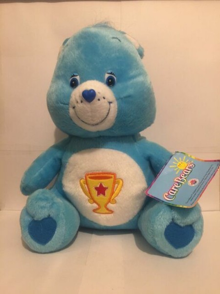 Care Bears Champ Star Trophy Cup Blue Plush 8" Stuffed Animal 2003 Toy ...