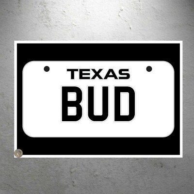 Bud License Plate Poster Print | Urban Cowboy | 13 x 19 | John Travolta ...