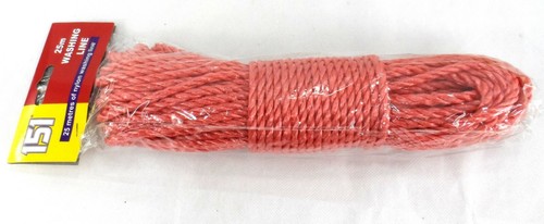 25m Clothes Line PP Washing Line Twin Rope 5 Colours Washing Clothes ...