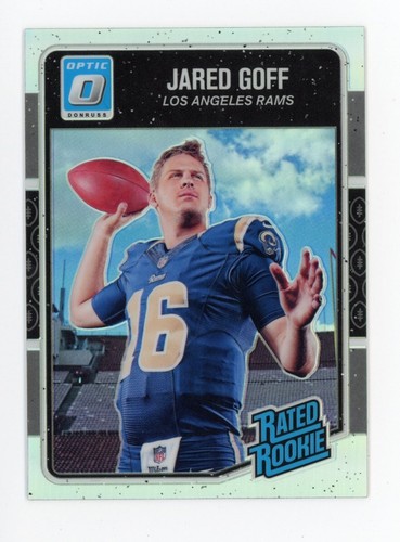 2016 Donruss Optic JARED GOFF Rated ROOKIE CARD RC SILVER HOLO PRIZM ...