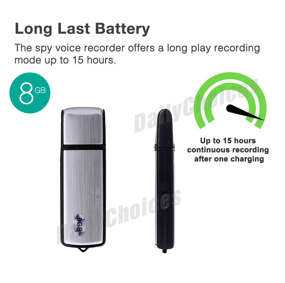 8GB USB Digital Sound Voice Recorder Audio Record Pen Dictaphone Memory ...