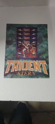 Flyer STERN TRIDENT PINBALL ARCADE advertisement original see pic | eBay