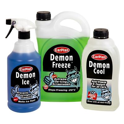 CarPlan Demon Ice Cool Antifreeze & Screenwash Kit Windshield Washer ...
