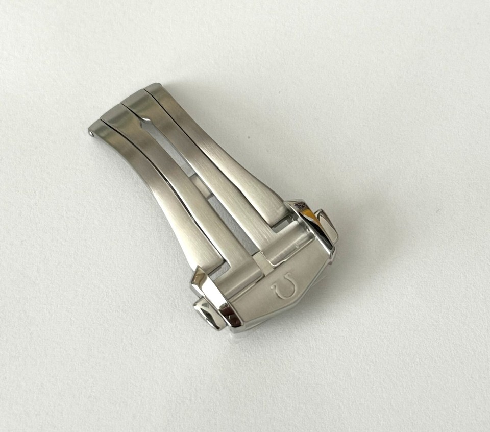 ORIGINAL OMEGA 16mm BRUSHED STEEL DEPLOYMENT WATCH BUCKLE CLASP ...