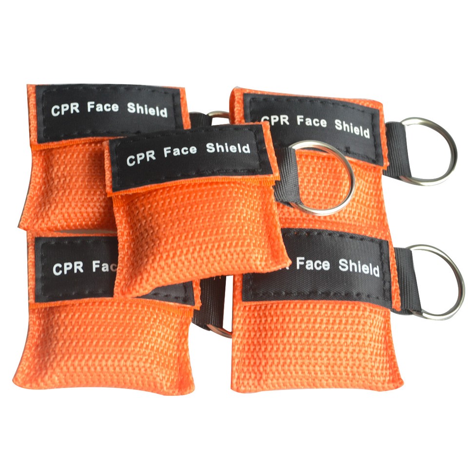 5PCEmergency Rescue CPR Mask Keychain Resuscitator Keyring Face Shield ...