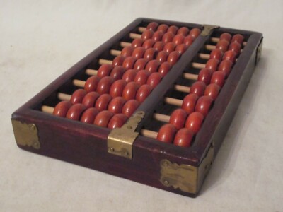 vintage abacus 9 row 63 beads Asian Oriental Chinese manual bead ...