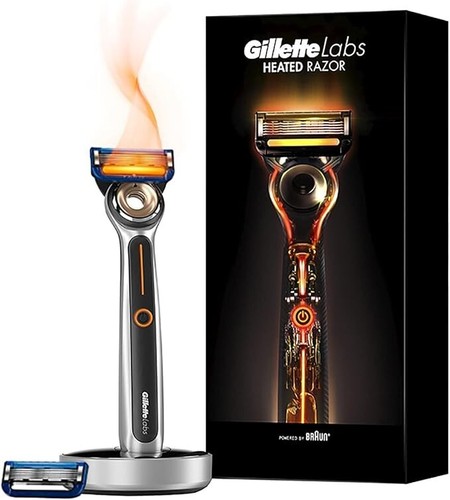 Gillette Labs Shaving Heated Razor w/ Holder + 3 Blades + Charger BNWT ...