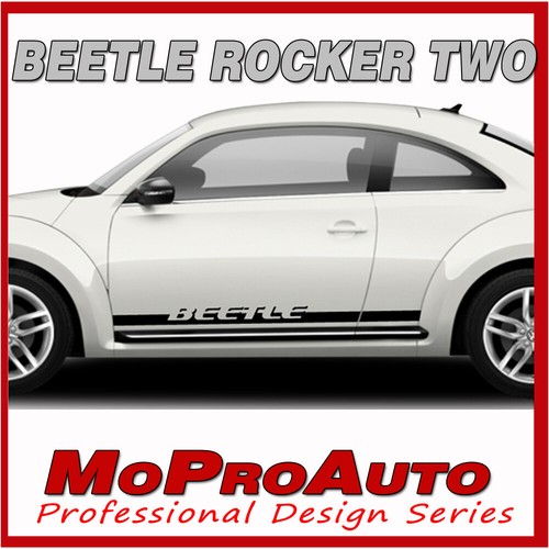Volkswagen 1998-2019 Beetle ROCKER 2 Lower Panel Vinyl Decals Stripes ...
