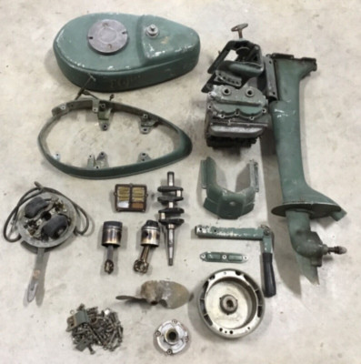 Vintage 1946 Sears Elgin Outboard Boat Motor 5.5HP Model 57158601 Parts ...