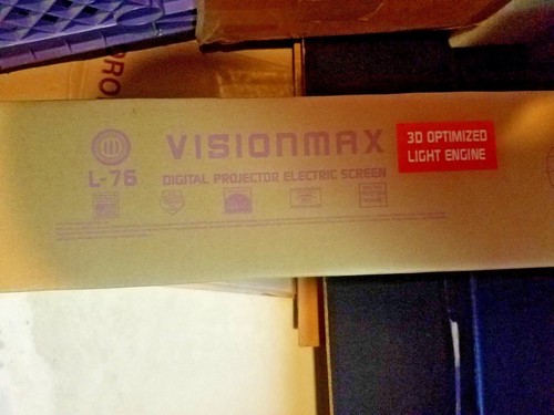 Visionmax Digital Projector Screen L76 NIB NEW MSRP $1599 | eBay