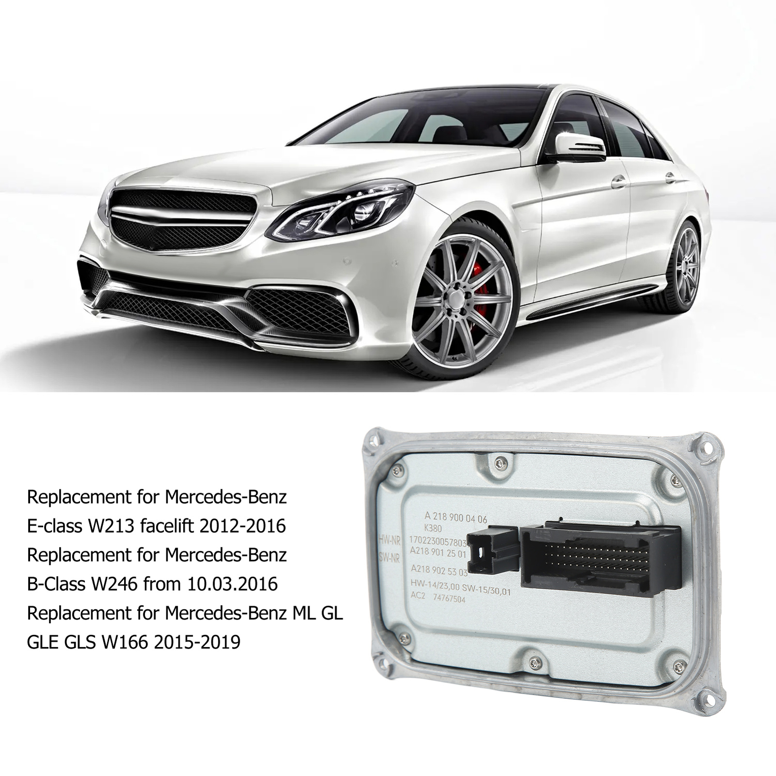 AGS LED Headlight Control Module A2189000406 Left Right Side ...