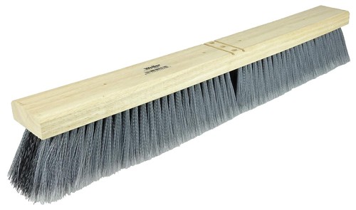 Weiler 44581 24" Hardwood Block Medium Sweeping Broom, Flagged Gray ...