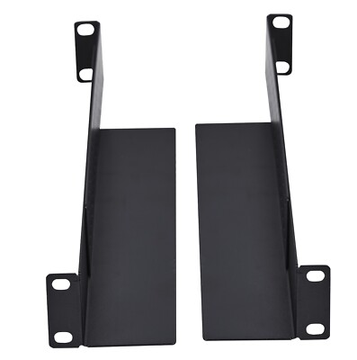 1U Audio Network 4-Post Rack Mount Server Shelf Rails Heavy Duty 1 ...