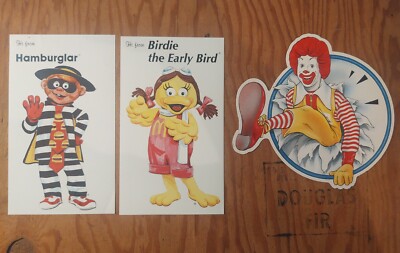 1974 McDonaldland Vintage Ronald McDonald Stickers Postcard ...