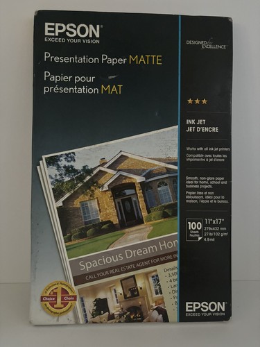 Epson presentation paper matte 11in x 17in 27lb 4.9 mil Legal size ...