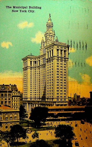 The Municipal Building New York City Postcard 1929 | eBay