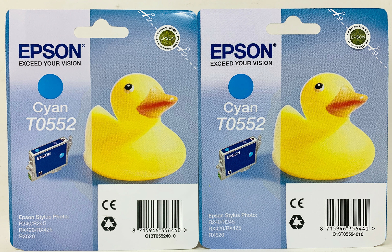 Epson T0552 Cartridge Original Cyan Stylus Photo R240/RX420/RX425/RX520 ...