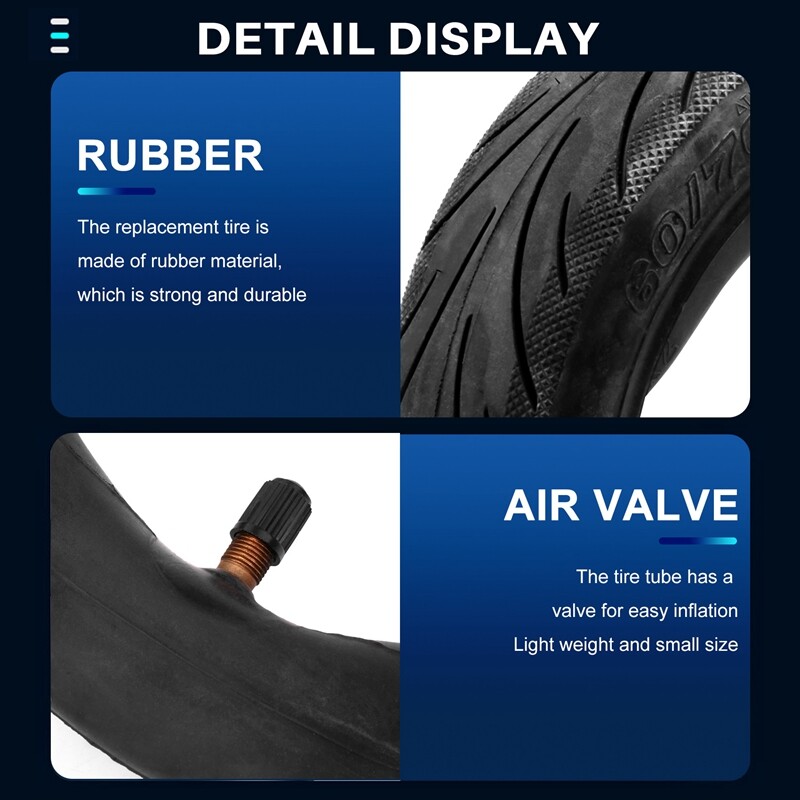 60/70-6.5 Scooter Replacement Tires Electric Bike Inflatable Tyre ...
