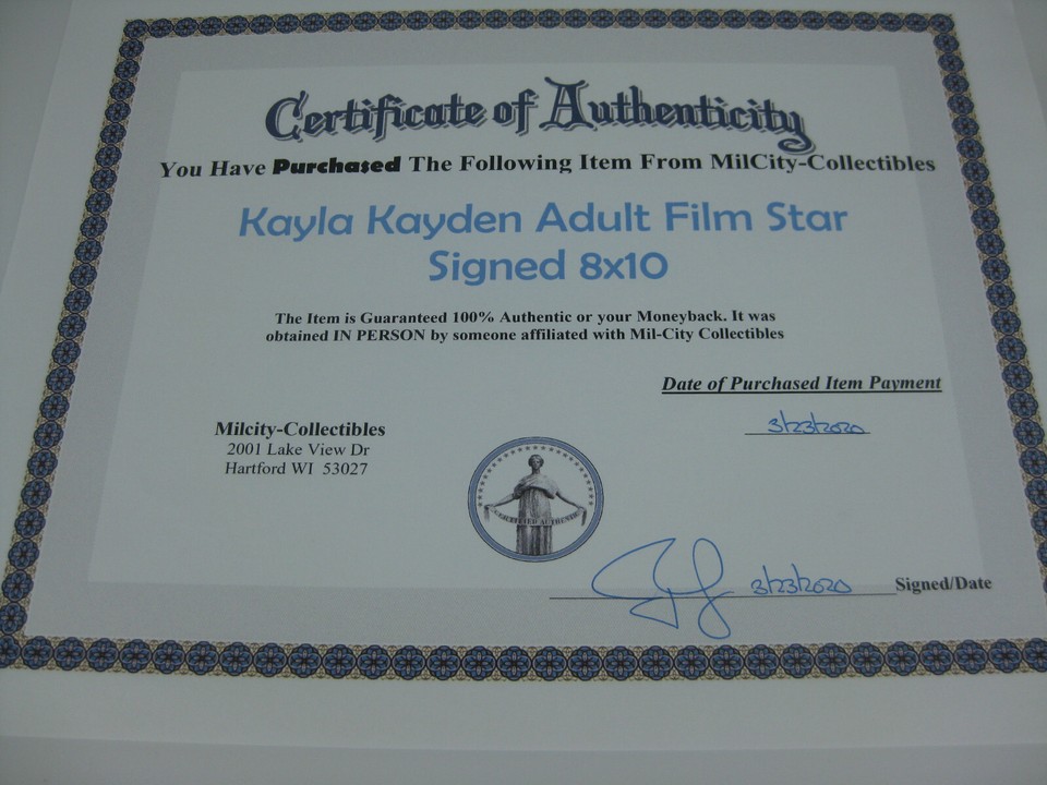 Kayla Kayden Autograph Signed 8x10 with COA | eBay