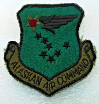 ORIGINAL USAF US AIR FORCE SQUADRON PATCH ALASKAN AIR COMMAND SUBDUED ...