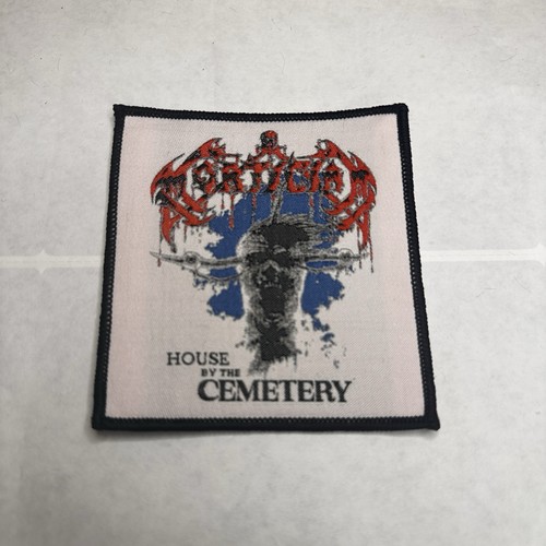 MORTICIAN, HOUSE BY THE CEMETERY, BLACK BORDER, 4X4 INCHES, WOVEN PATCH ...