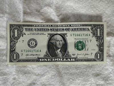 RARE TRINARY SERIAL BOOKENDS $1 dollar bill . | eBay