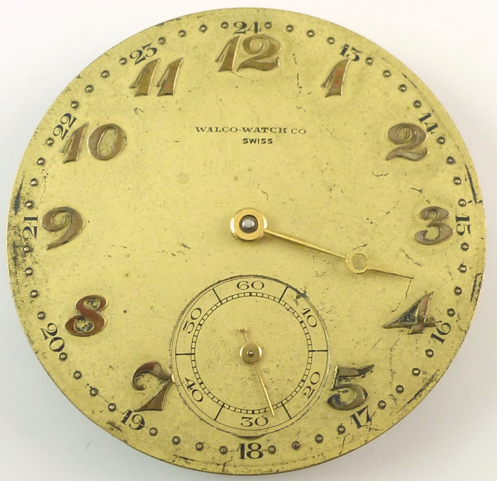 Walco Watch Co. Pocket Watch Movement - 17 Jewels - Spare Parts ...