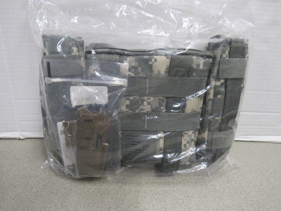 US IFAK II First Aid Kit ACU Molle Pouch Tourniquets Strap Cutter ...
