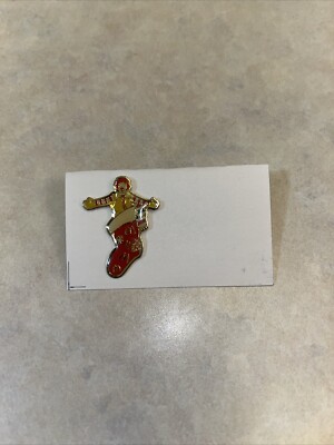 Vintage Mc Donald Ronald Mc Donald In Christmas Stocking Lapel Pin | eBay