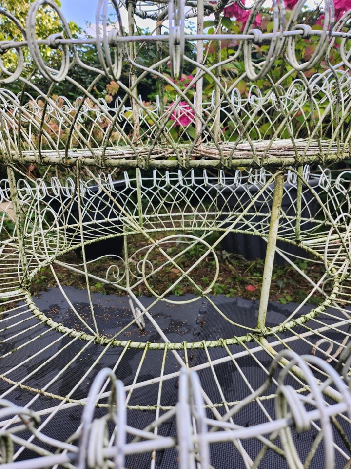 Antique Three Tier Circular Victorian Wire Work Plant Stand/Planter ...