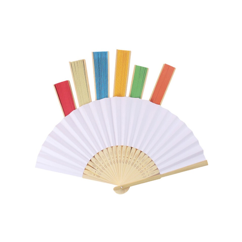 12pcs Folding Fan Painting Folding Fan Blank Folding Fan Folded Fan ...