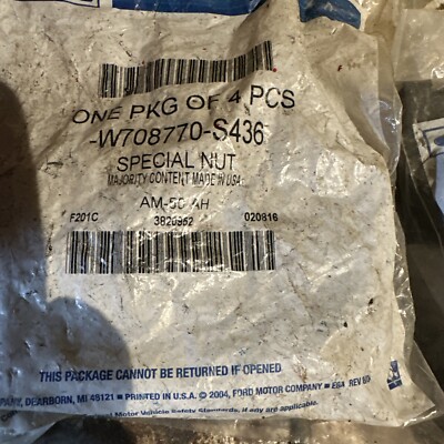 Genuine Ford Mount Bolt Nut -W708770-S436 99-16 super duty f250 f350 8 ...