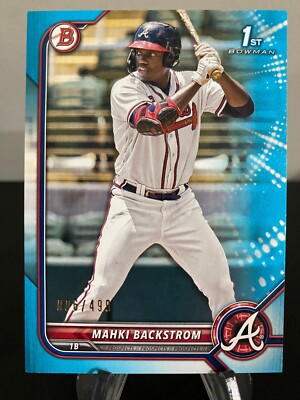 2022 Bowman Baseball Mahki Backstrom Sky Blue #/499 BP-121 | eBay