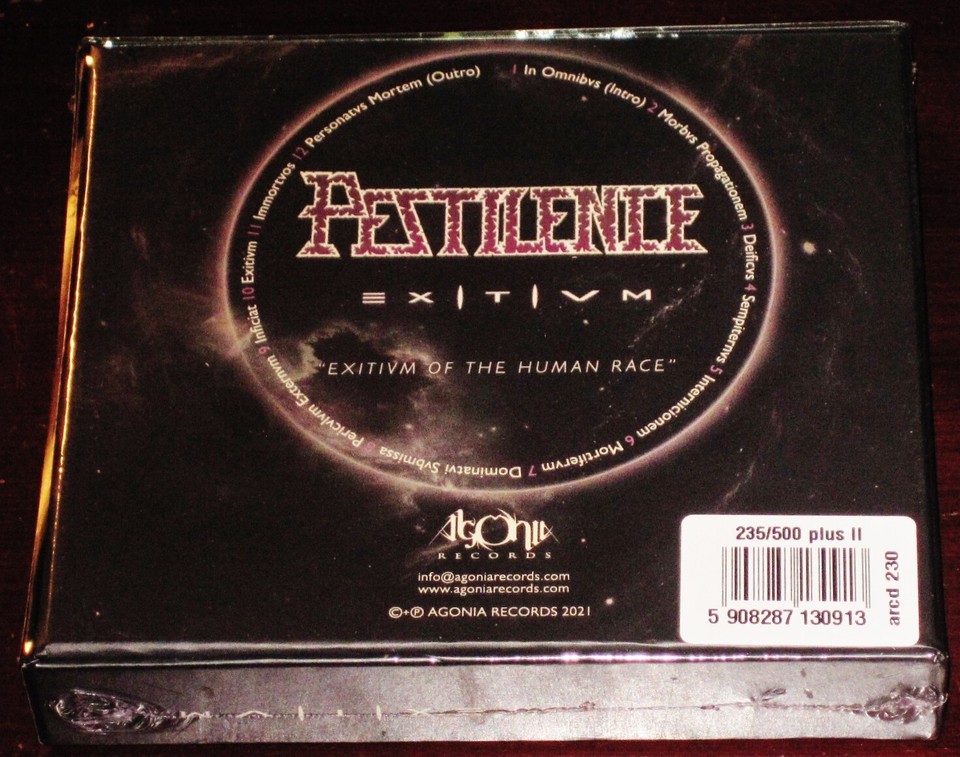 Pestilence: Exitivm - Limited Edition Deluxe Clam Shell Box Set CD 2021 ...