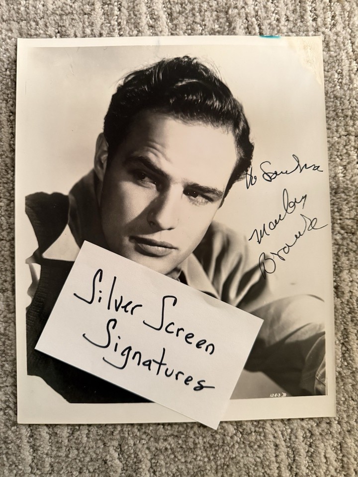 Marlon Brando Hand Signed Autograph JSA COA Original 4x5 Candid ...