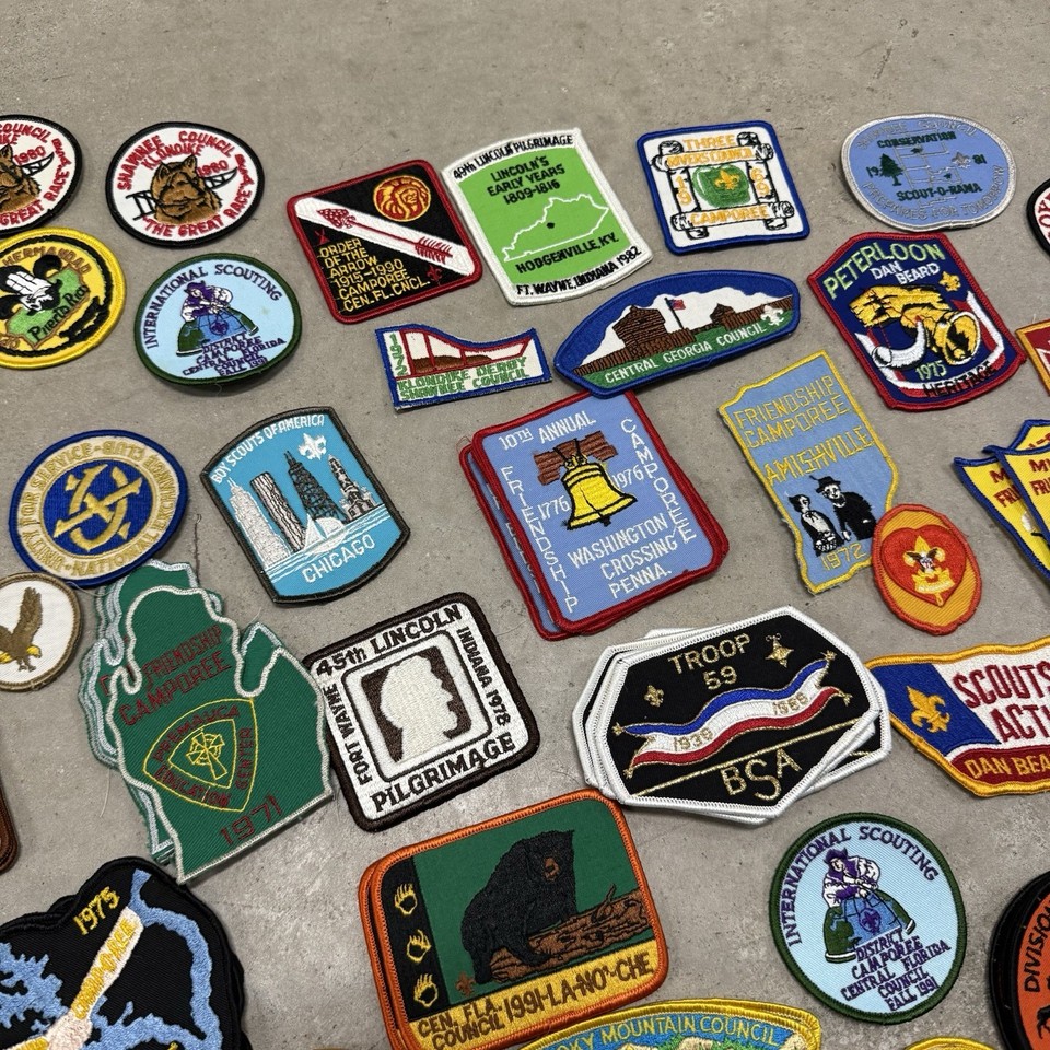 Vintage Patches Lot Of 140 Collection 1960s - 70s Boy Scouts Jambore ...