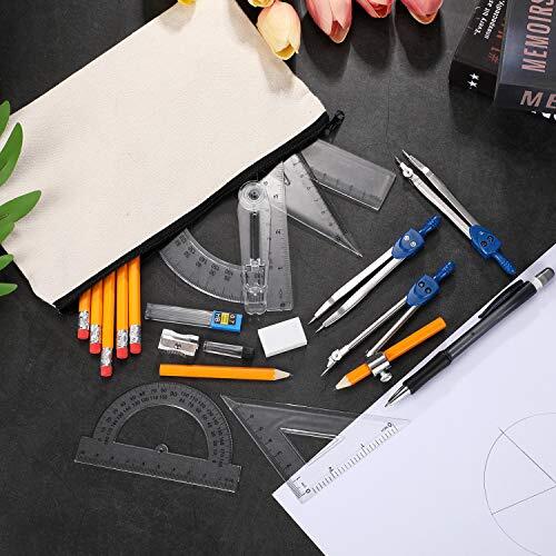 21 Pieces Geometry Compass Set Math School Set with Ruler, Compass Math ...
