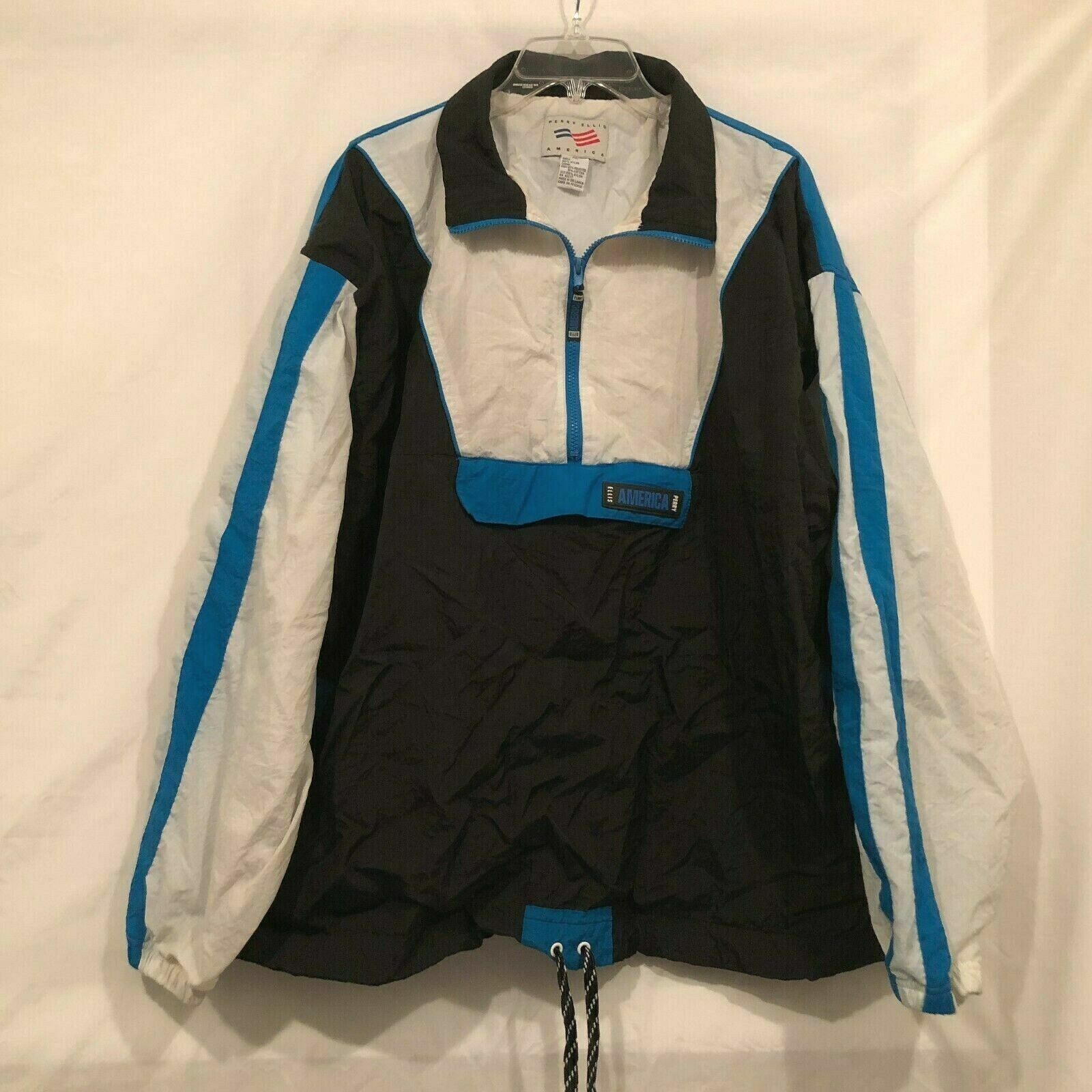 Perry Ellis America Windbreaker Jacket Mens Size XL W… - Gem
