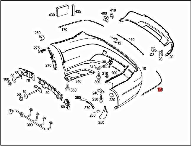 Genuine MERCEDES C204 W204 Coupe Sedan Left Trim strip 2048852921 | eBay