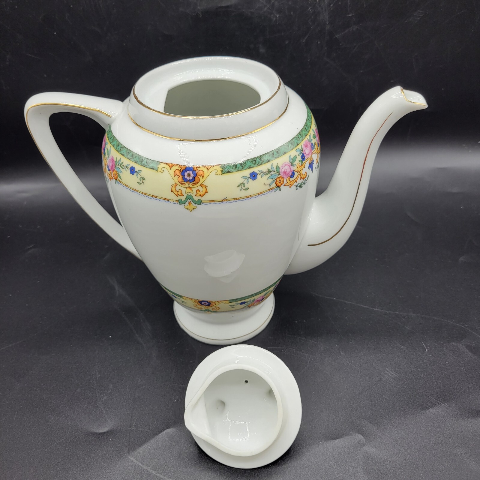 Vintage Coffee Tea Pot Victoria China Czechoslovakia Floral Pattern | eBay